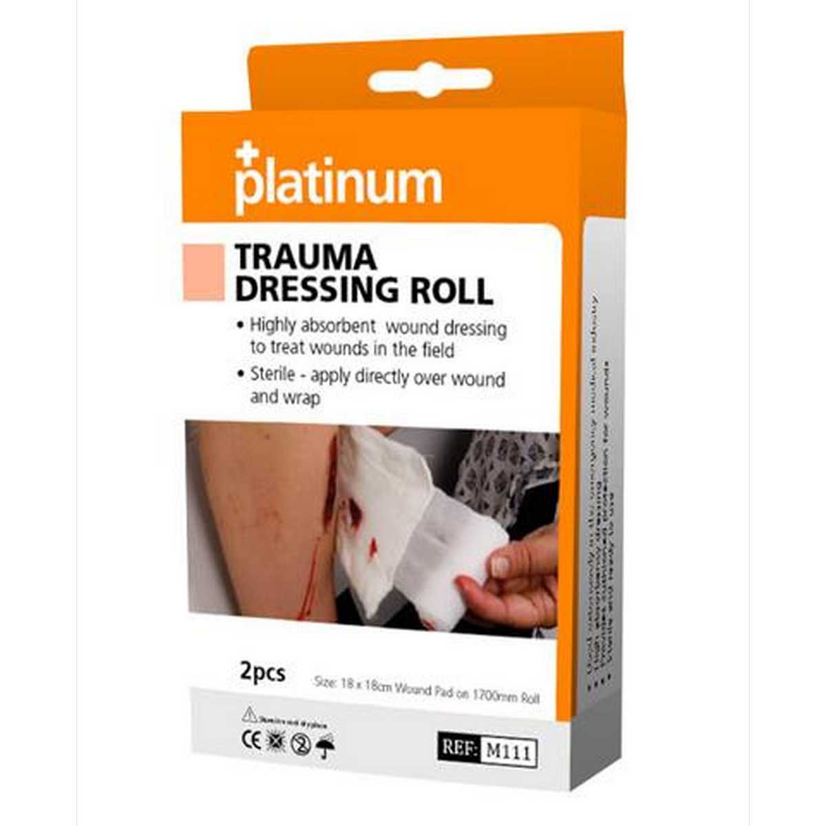 St John New Zealand - Platinum Trauma Dressing Roll 12cm x 12cm (2 pcs)
